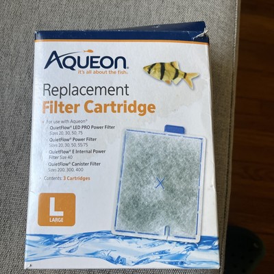 AQUEON FISH TANK FILTER "LARGE". FOR QUIET FLOW 20.30.50,55 & 75 ...