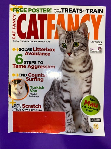 Cat Fancy Magazine Cats Kittens November 2012 With Egyptian Mau Poster ...