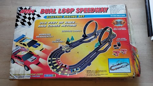 Artin Dual Loop Super Speedway Electric Slot Car Racing Track Set ...