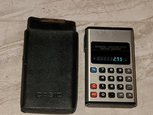 VTG Casio Pocket-Mini Calculator CP-801C With Case Made In Japan 1975 ...