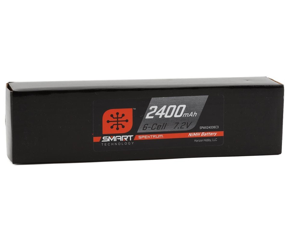 Spektrum RC 6 Cell NiMH Smart Flat Battery Pack (7.2V/2400mAh ...