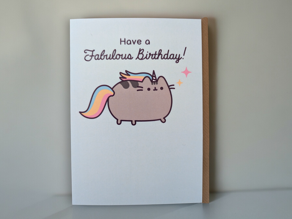 Pusheen The Cat Greeting Cards and Gift Wrap Tubby Tabby Cat Cartoon ...