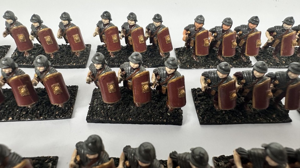 25mm Roman War Mini War Gaming Figures Lot of 79 Painted Metal Figures ...