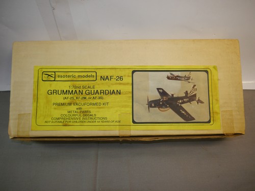 Esoteric Models NAF-26 Grumman Guardian Vacuformed Kit 1:72 F9 | eBay