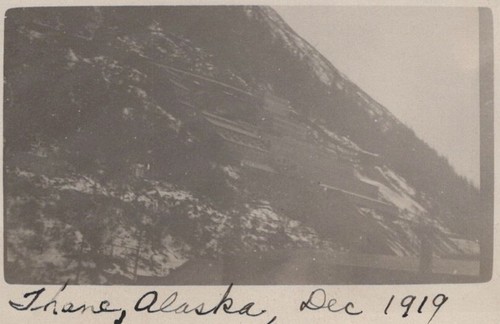 1919 Thane Alaska Mountainous Landscape Snow-Capped Peaks Buildings | eBay