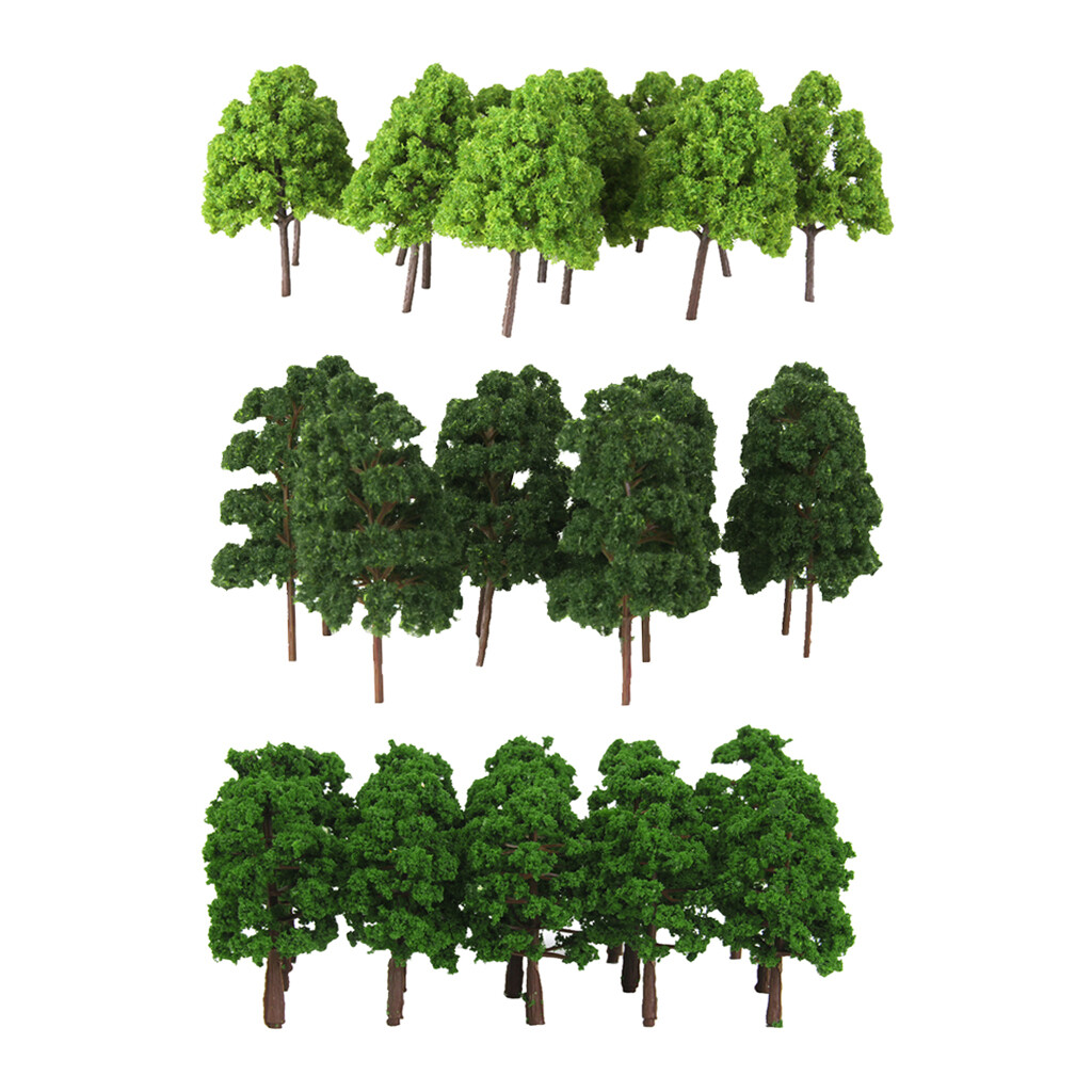 65Pcs 1/150 N Gauge Trees Model Train Park Street Garden Sandtable Accs ...