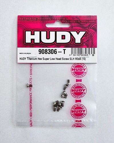 HUDY Titanium Hex Super Low Head Screw SLH M3x6 (10) 908306-T - Xray X4 ...