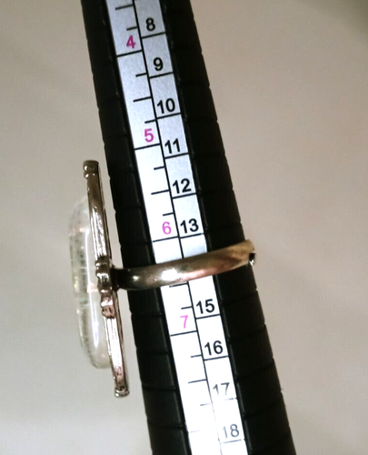 NEW CREATED OPAL STONE RING SILVER SIZE 6.5 ADJUSTABLE FASHION JEWELRY ...