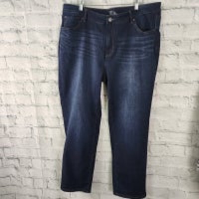 Time and true Jeans Sz 20 dark washed straight denim A23 | eBay