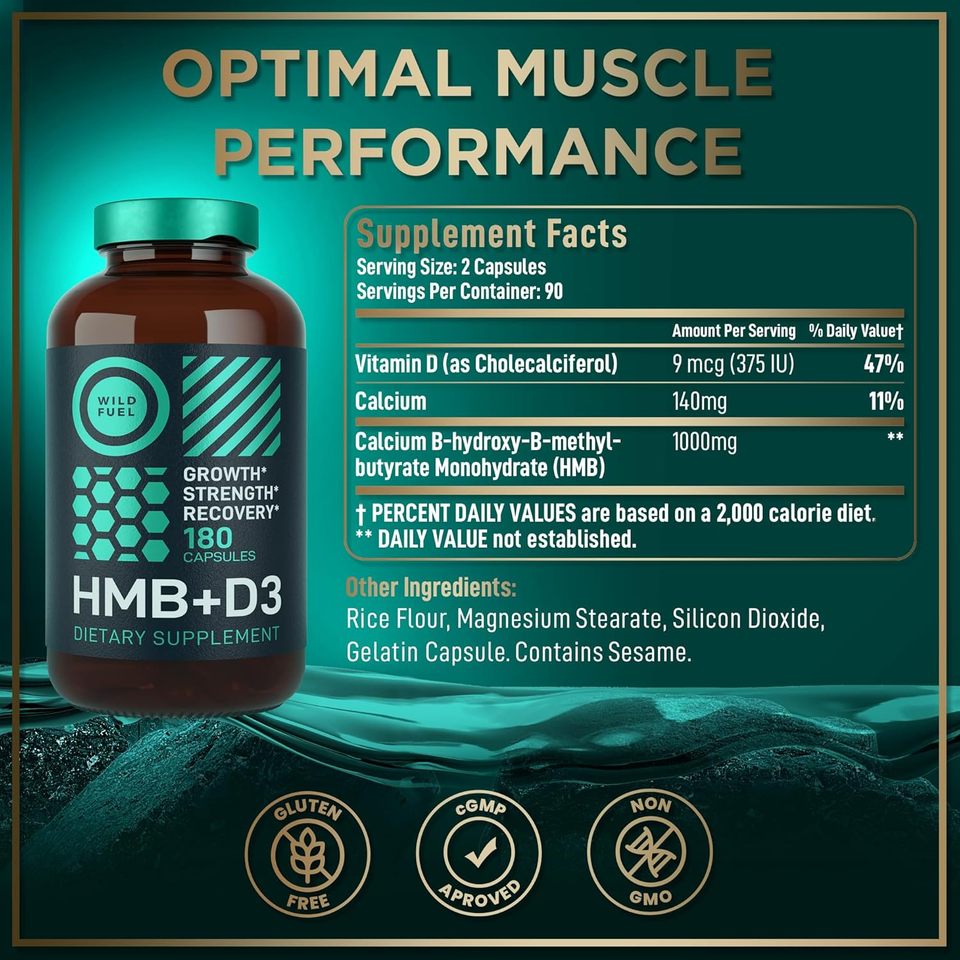 HMB with Vitamin D3 and Essential Amino Acid Supplement Power and ...