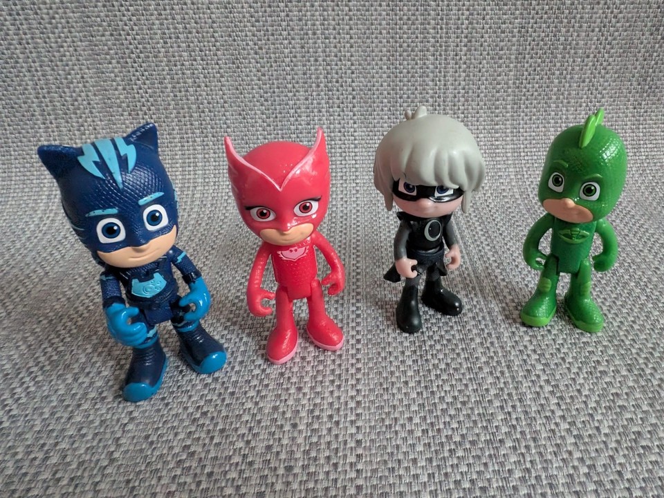 Pj Masks Figures Catboy, Owlette, Gekko + Luna Girl Bundle Collection ...