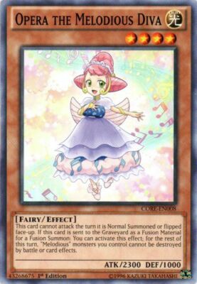 YGO-4x-Near Mint-Opera the Melodious Diva - CORE-EN008 - Common - 1st ...