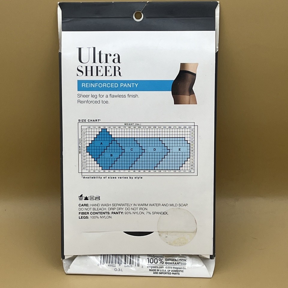 NWT West Loop Ultra Sheer Off Back Pantyhose Sz B Reinforced Panty | eBay