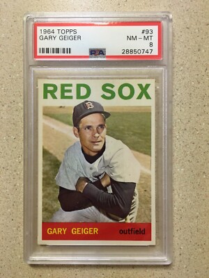 1964 Topps #93 Gary Geiger PSA 8 NM-MT RED SOX | eBay