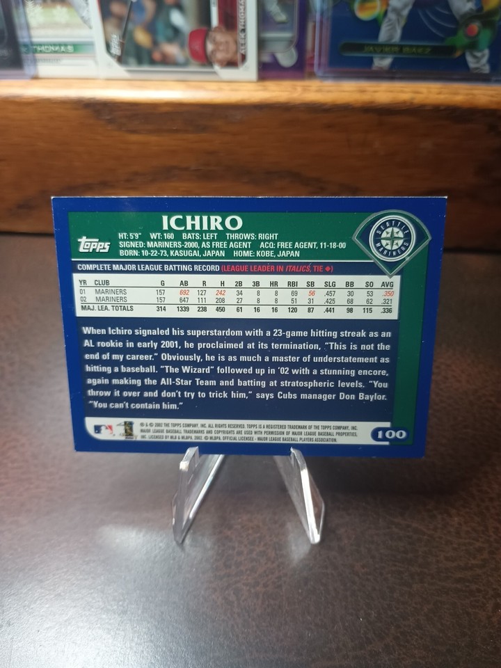 Ichiro Suzuki 2003 Topps Base #100 Seattle Mariners | eBay