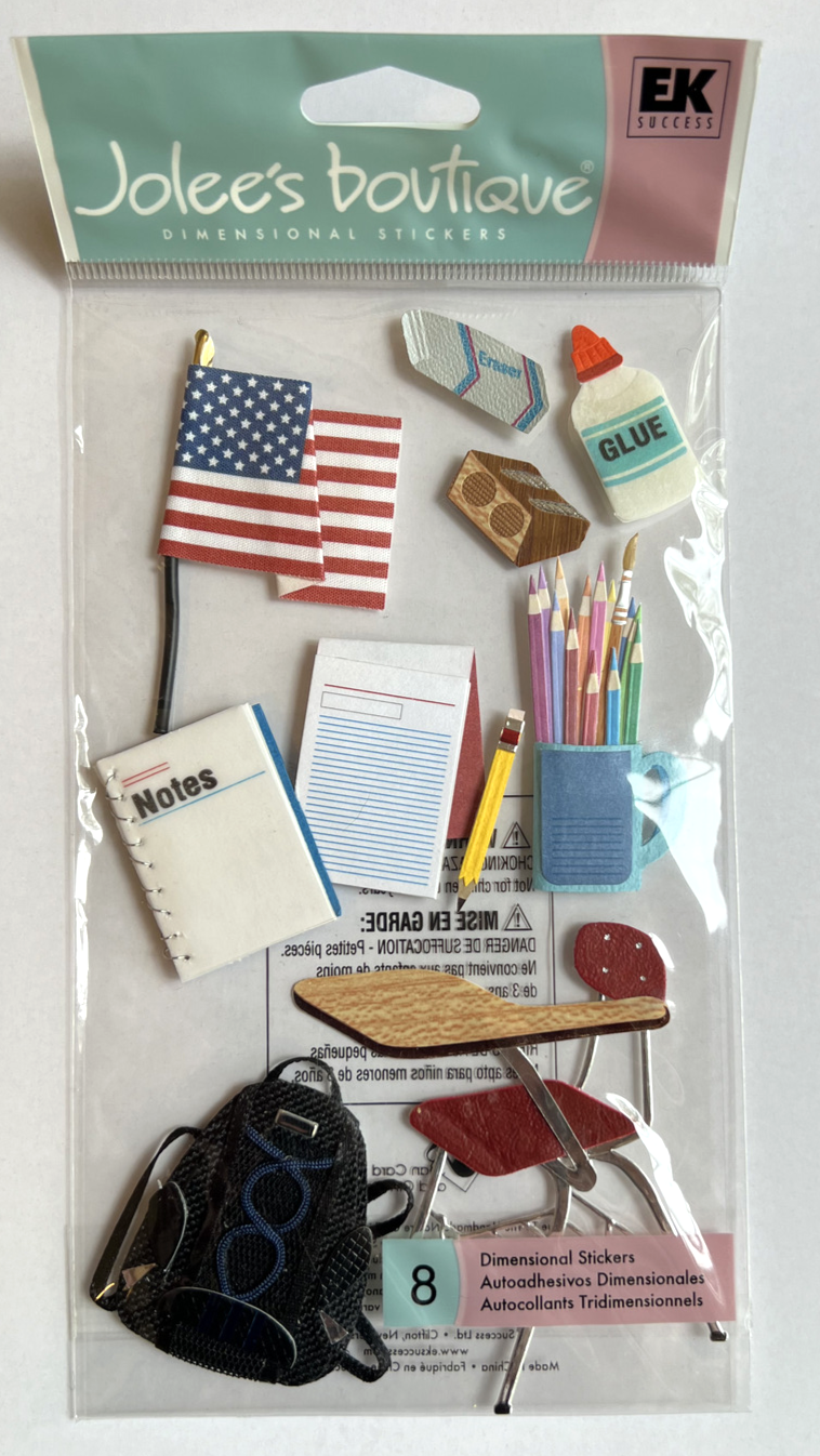 Jolee's Day At School Scrapbooking Stickers Desk Backpack Notebooks ...