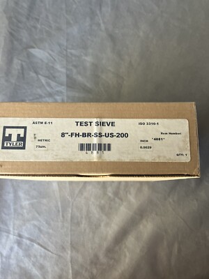 TYLER 8” US Standard No. 200 Mesh SS Brass Test Sieve 75UM NEW | eBay