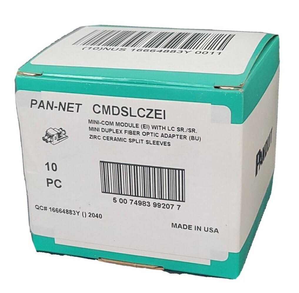 BOX OF 10 NEW PANDUIT CMDSLCZEI MINI-COM MODULES PAN-NET FIBER OPTIC ...