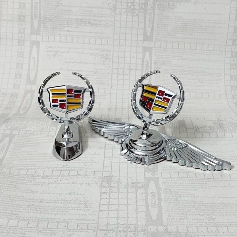 For Cadillac Car Hood Emblem Bonnet Front Badge Sticker Decal Logo ...