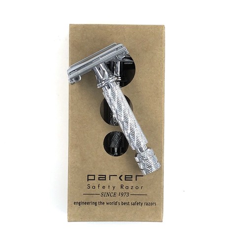 Parker Safety Razor 87R + 5 Shark DE Blades, Mens Shaver, Great Gift ...