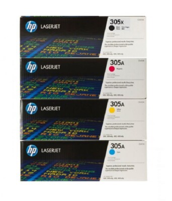 4 Toner Originale HP Laserjet Pro 300 M351a M375nw M451/305X 305A ...