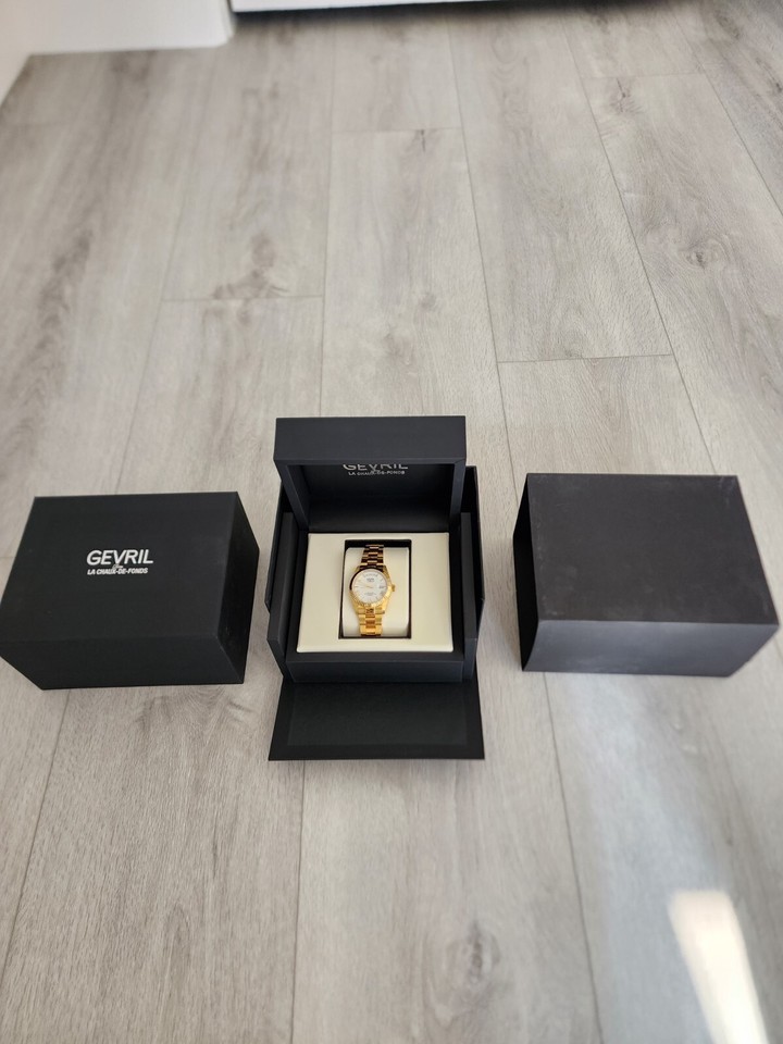 Gevril Men 48952B West Village Swiss Automatic Sellita SW200 Day/Date ...