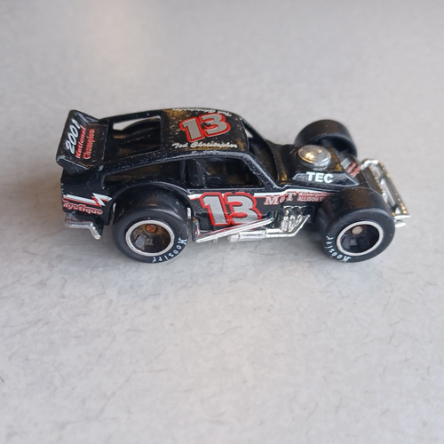 MATCHBOX DIECAST CAR BLACK #13 CHEVROLET 1:55 RACE CAR TED CHRISTOPHER ...