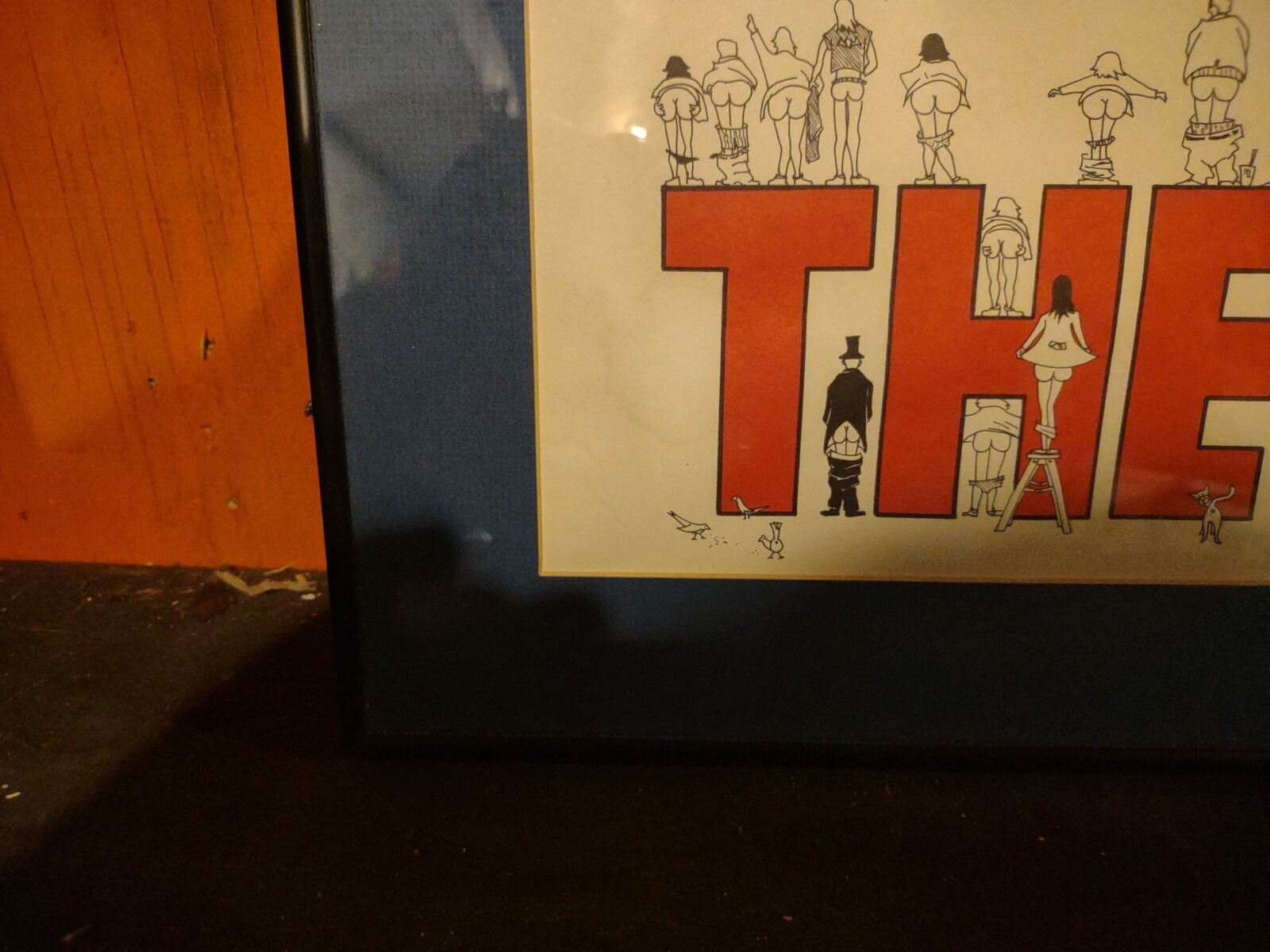 MJ Blakebrough "THE END" Matted Framed Comic Print Mooning Butts 10"x20 ...