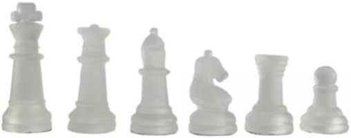 Avant-Garde Black Frosted Glass Chess Set with Mirror Board | eBay