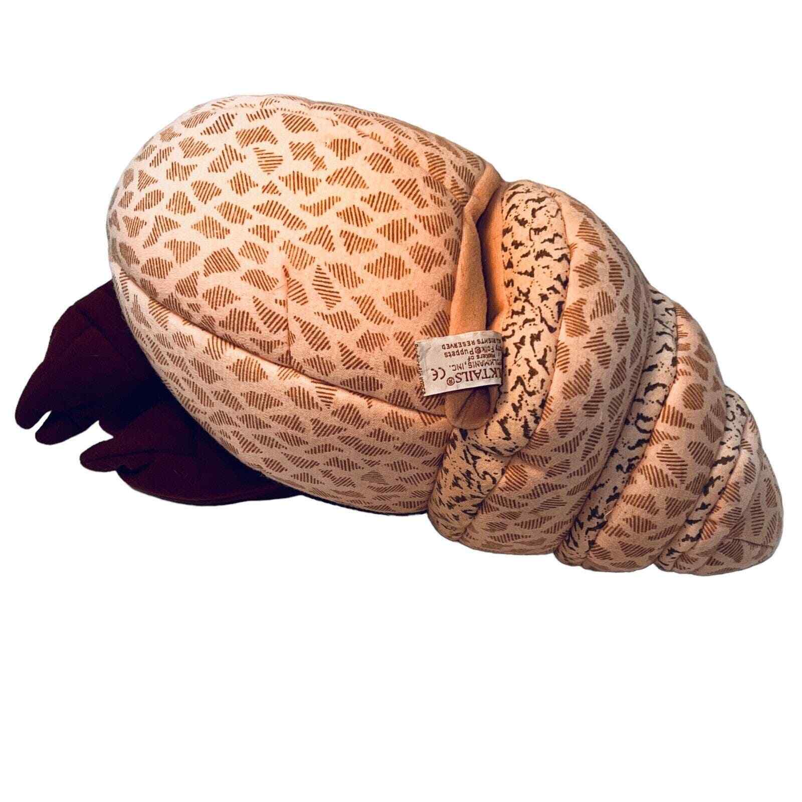 Folkmanis Hermit Crab in Conch Shell Hand Puppet Plush Library Story ...