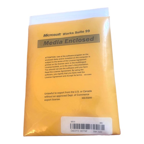 Microsoft Works Suite 99 w/ Certificate of Authenticity : NEW & Sealed ...
