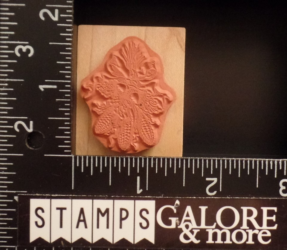 PSX Rubber Stamps C-284 CLUSTER FALL CORN ACORNS LEAVES BOW ...