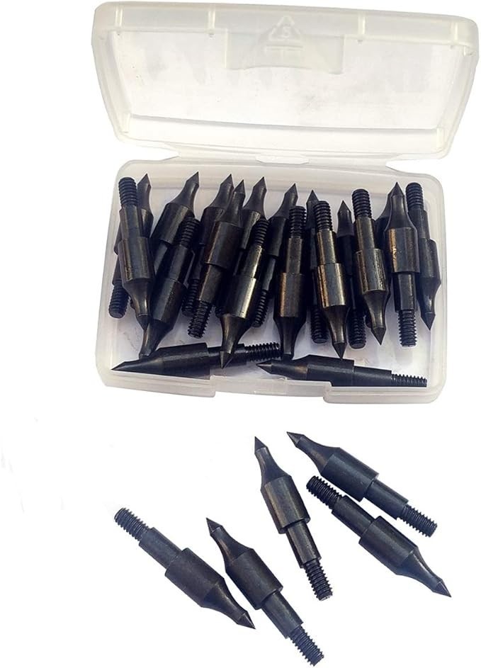 24 Pcs Steel 100 Grain Archery Arrow Field Points Field Tips - Practice ...