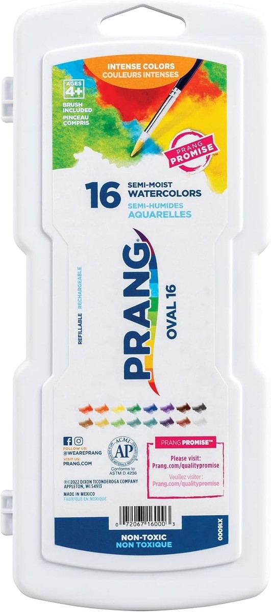 Water Colors Set Prang Oval Watercolor Paint Set 16 Colors ...