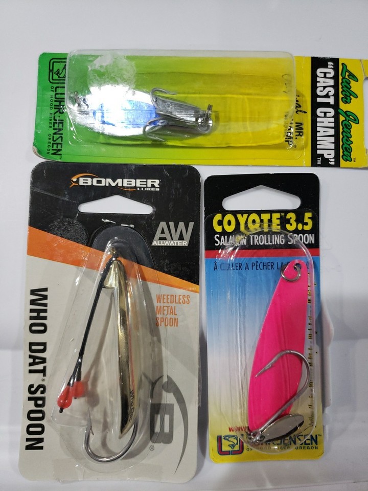 Lot of 3- Bomber Jigging Spoons Luhr-Jensen Bass Metal Lure Freshwater ...