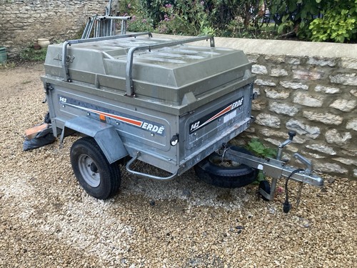 ERDE 142 Trailer With Hard Top And Top Box Brackets | eBay UK