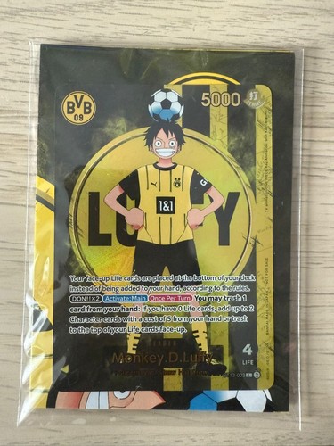 Monkey D Luffy One Piece x BvB Promo Card ST13-003 Sealed New Near Mint