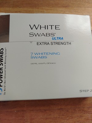 Power Swab White Swabs Ultra Teeth Whitening Extra Strength 2 Boxes of ...