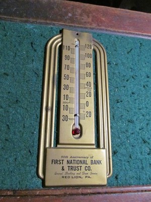 Advertising Thermometer FIRST NATIONAL BANK & TRUST RED LION YORK ...