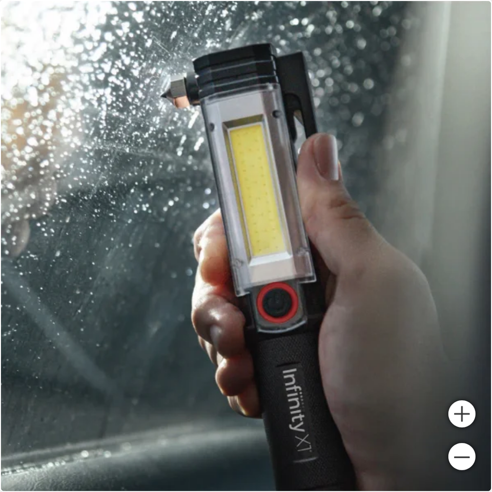 Infinity X1 Auto Light with 7-in-1 Emergency Tool 2 pack + 6 AA ...