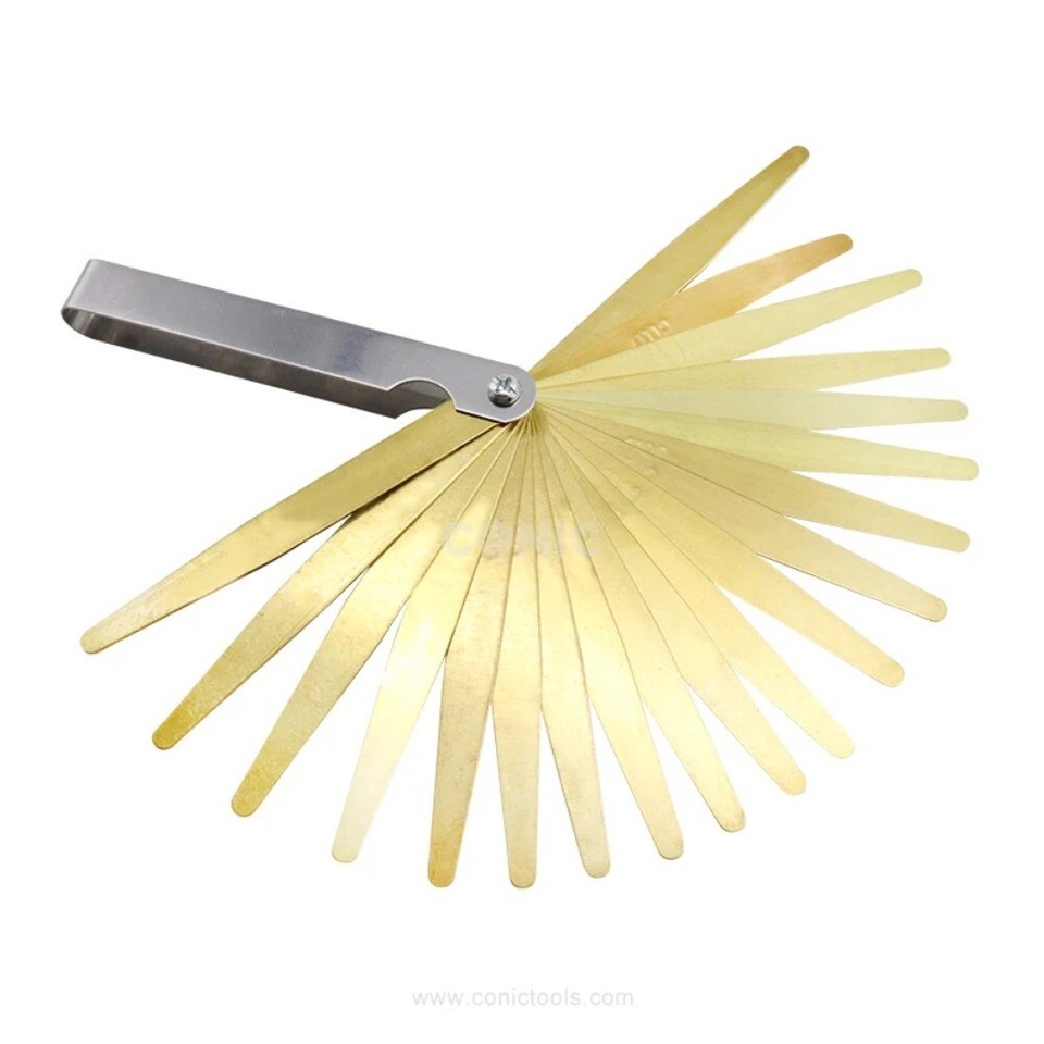 0.05-1.00mm Tape Measure 20 Piece Brass Gap Gauge Set of Tape Measures ...
