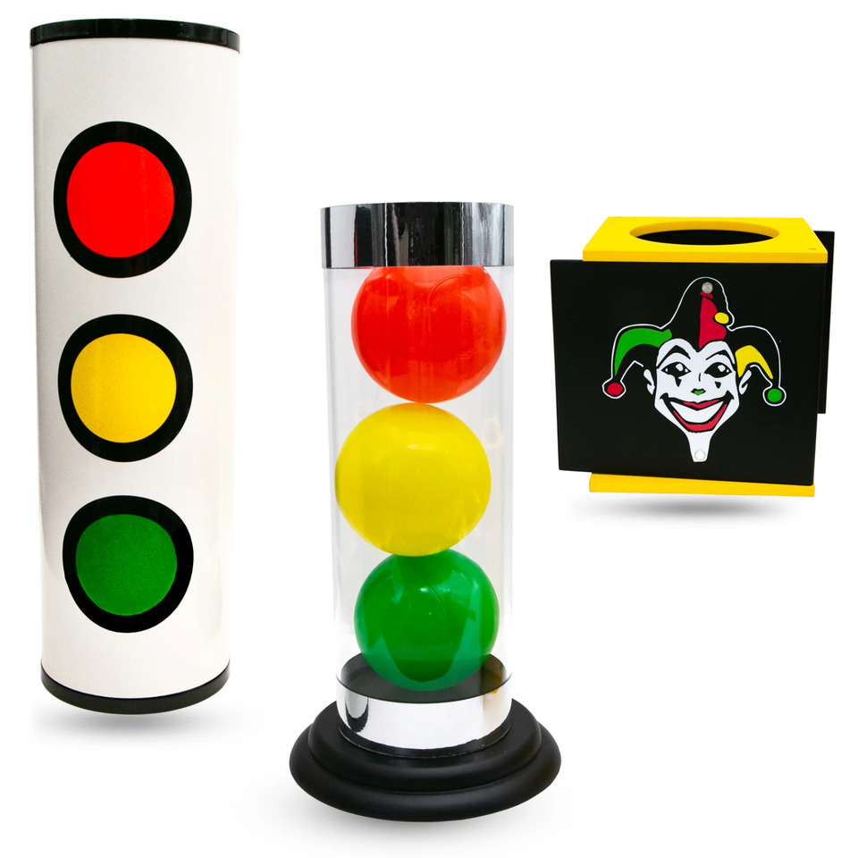Magic Stratosphere JOKER TUBE VANISH BOX Metal Pro Model Trick Balls ...