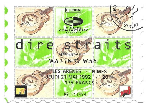 RARE / TICKET BILLET DE CONCERT - DIRE STRAITS : LIVE A NIMES ( FRANCE ...