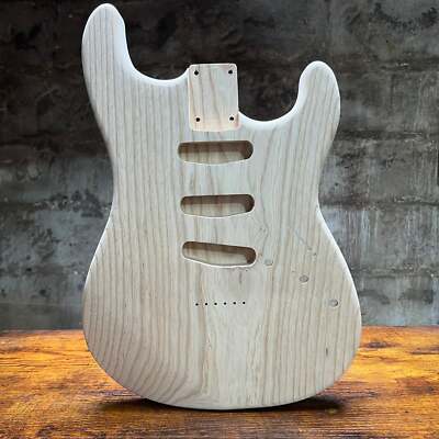 SSS Strat Style 1 Piece Swamp Ash Guitar Body Rear Route SEE ...