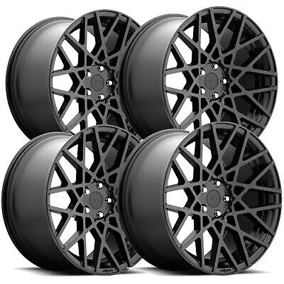 (Set of 4) Rotiform R112 BLQ 18x8.5 5x112 +35mm Matte Black Wheels Rims ...