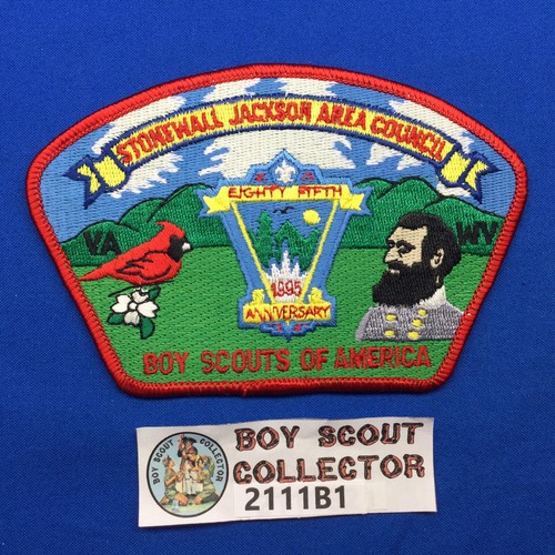 Boy Scout CSP Stonewall Jackson Area Council Shoulder Patch 1995 85th ...
