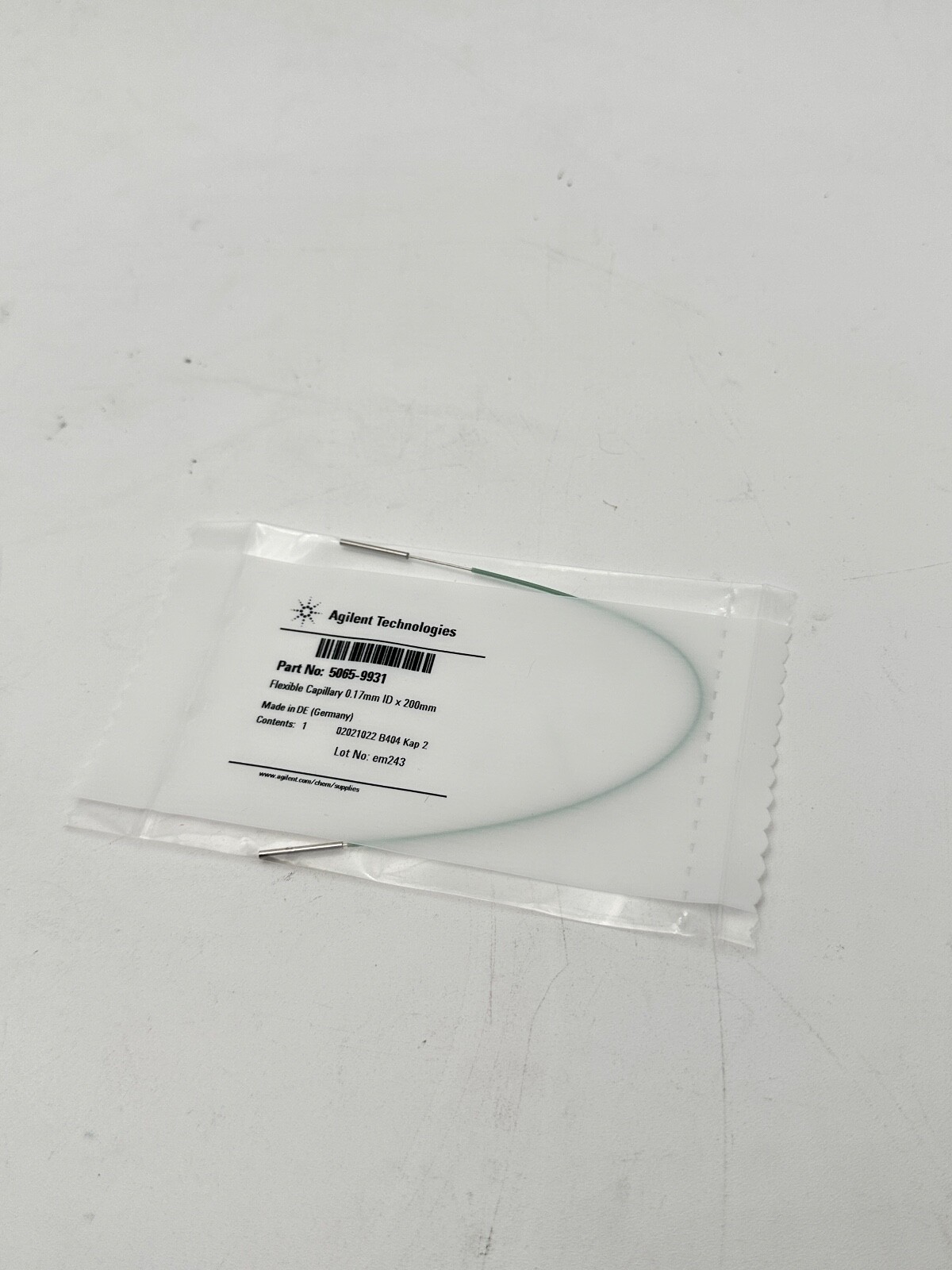 Agilent HPLC Part Number 5065-9931 Flexible Capillary 0.17mm ID X 200mm ...