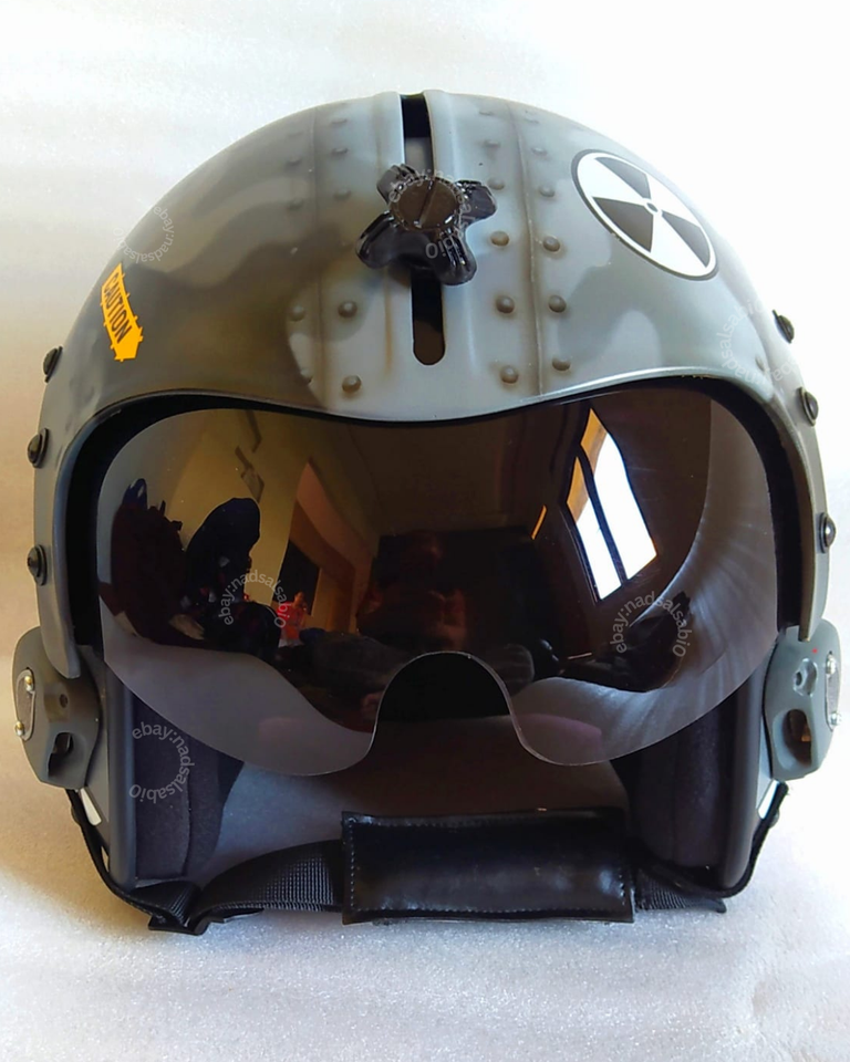 AVIATOR FIGHTER PILOT HELMET HGU-33 REPLICA (TIGER SHARK CUSTOM) | eBay