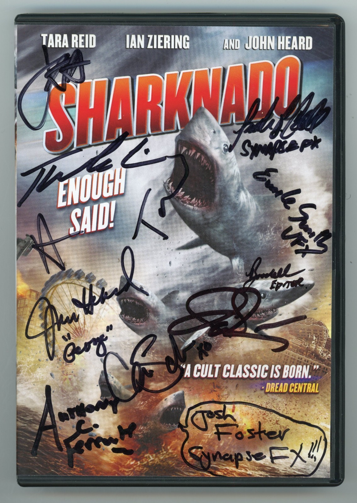 SHARKNADO Cast x12 Auth. Hand-Signed "Tara Reid~Ian Ziering" DVD (EXACT ...
