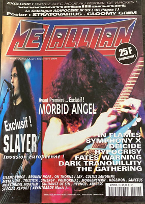 Magazine Metallian n°20, Morbid Angel, Slayer, In Flames, Symphony X ...